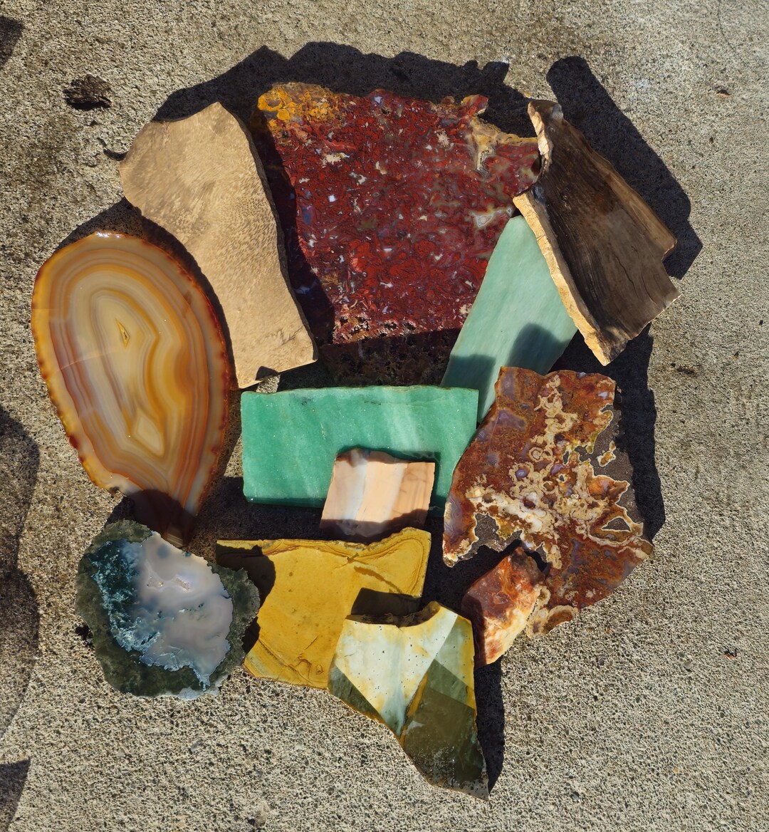 Various Outstanding Stone Slabs Morrisonite Jasper, Moss Agate ...