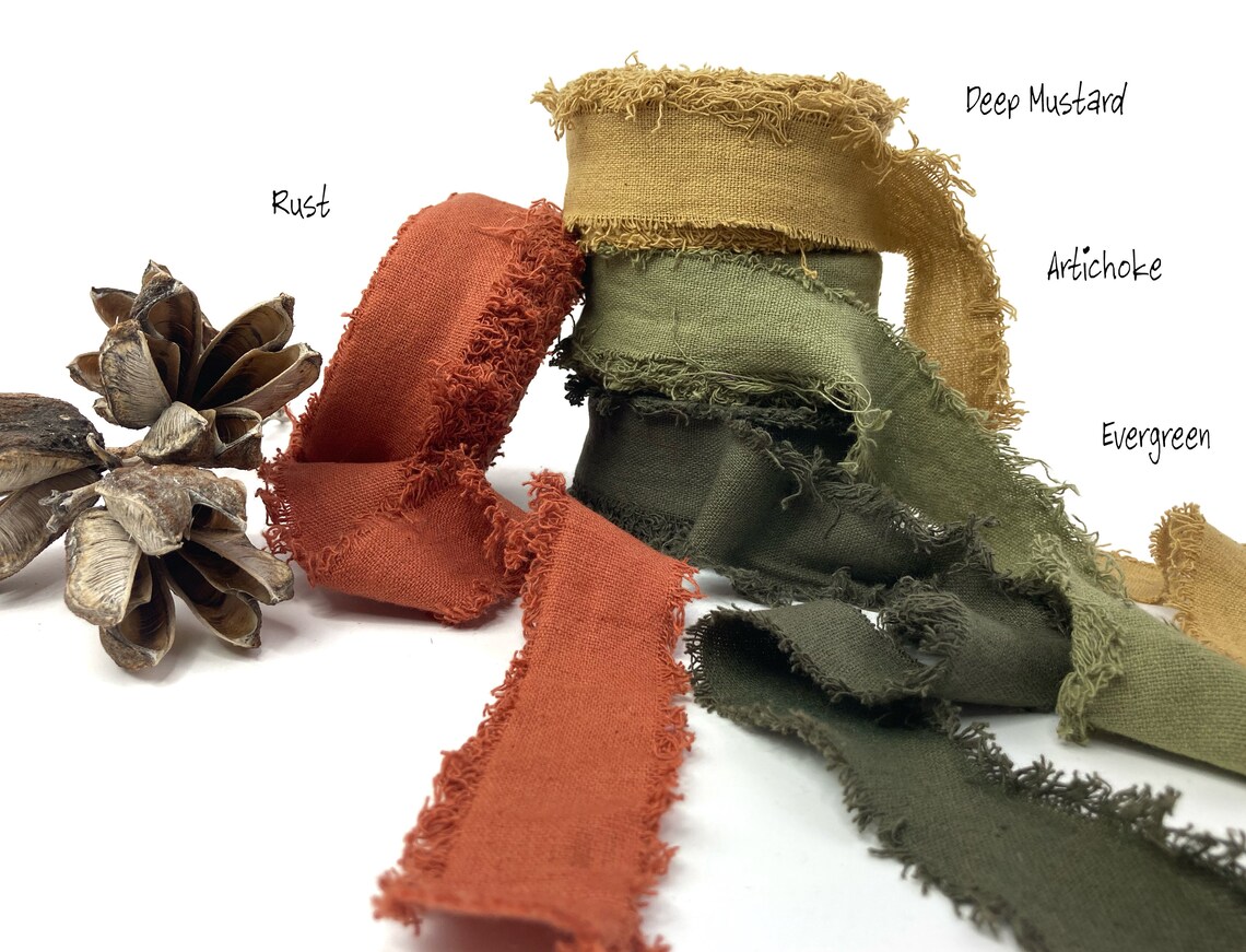 Recycled Fuzzy Cotton Ribbon Wedding Ribbon . Soft Ribbon . - Etsy