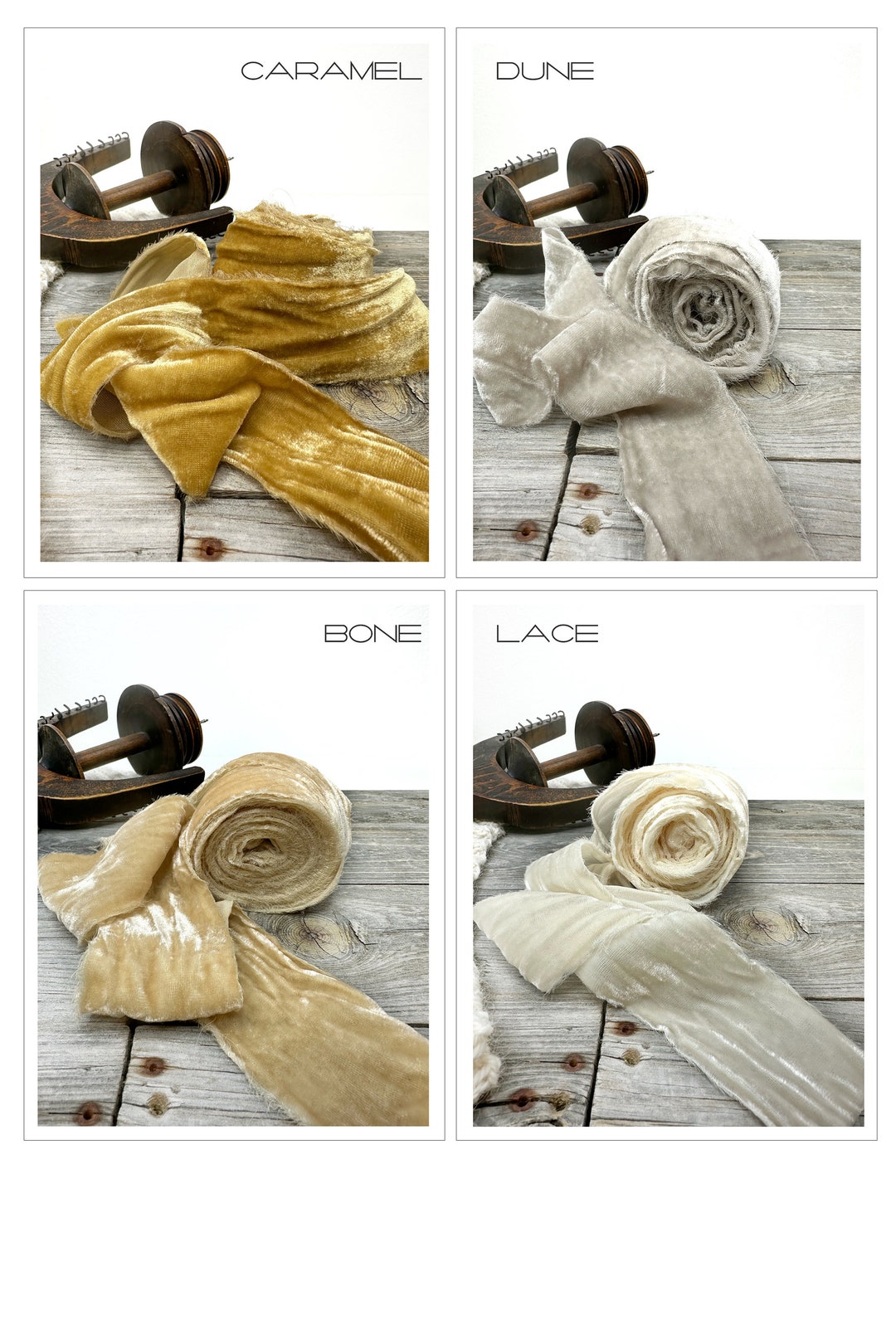 Frayed Velvet Ribbon , Wedding Ribbon . Soft Ribbon . Weaving Supplies ...