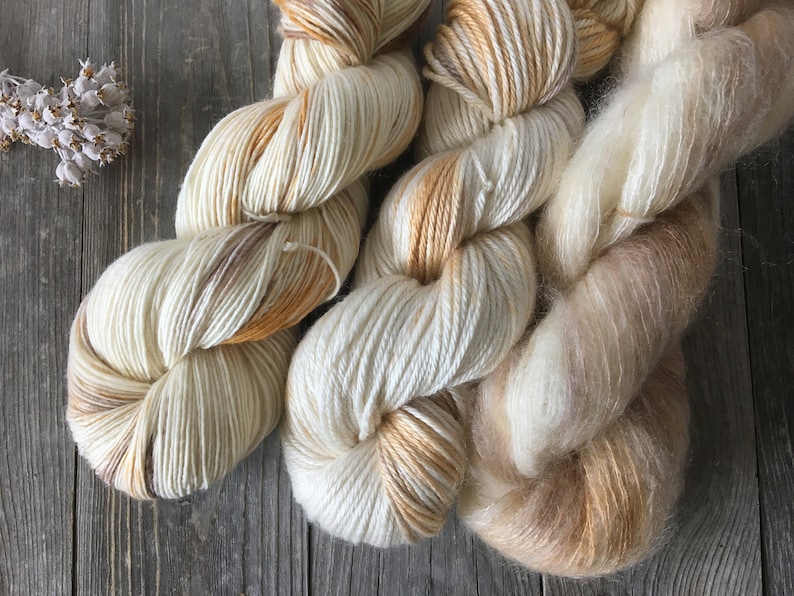 Wool and Silk Blend Yarn . Worsted . Hand Dyed . Wild Lilac Moon Full ...