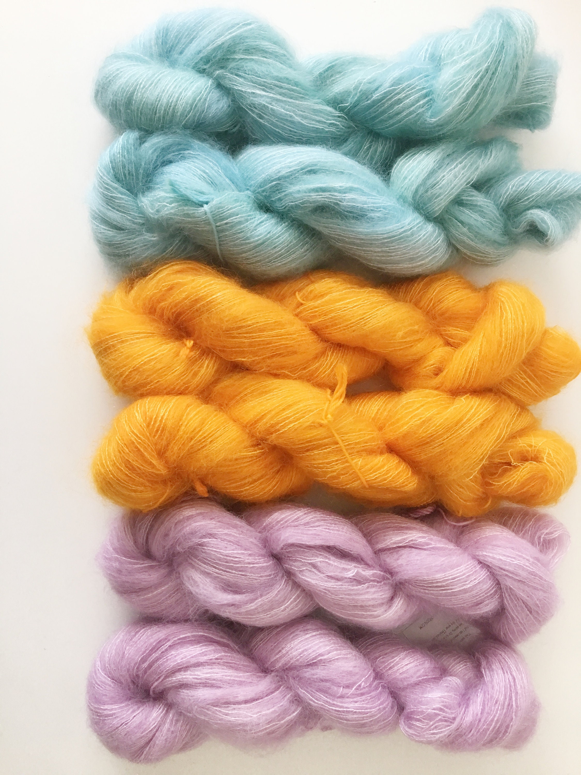 Wool and Silk Blend Yarn . Kid Mohair . Mulberry Silk . Hand Dyed ...