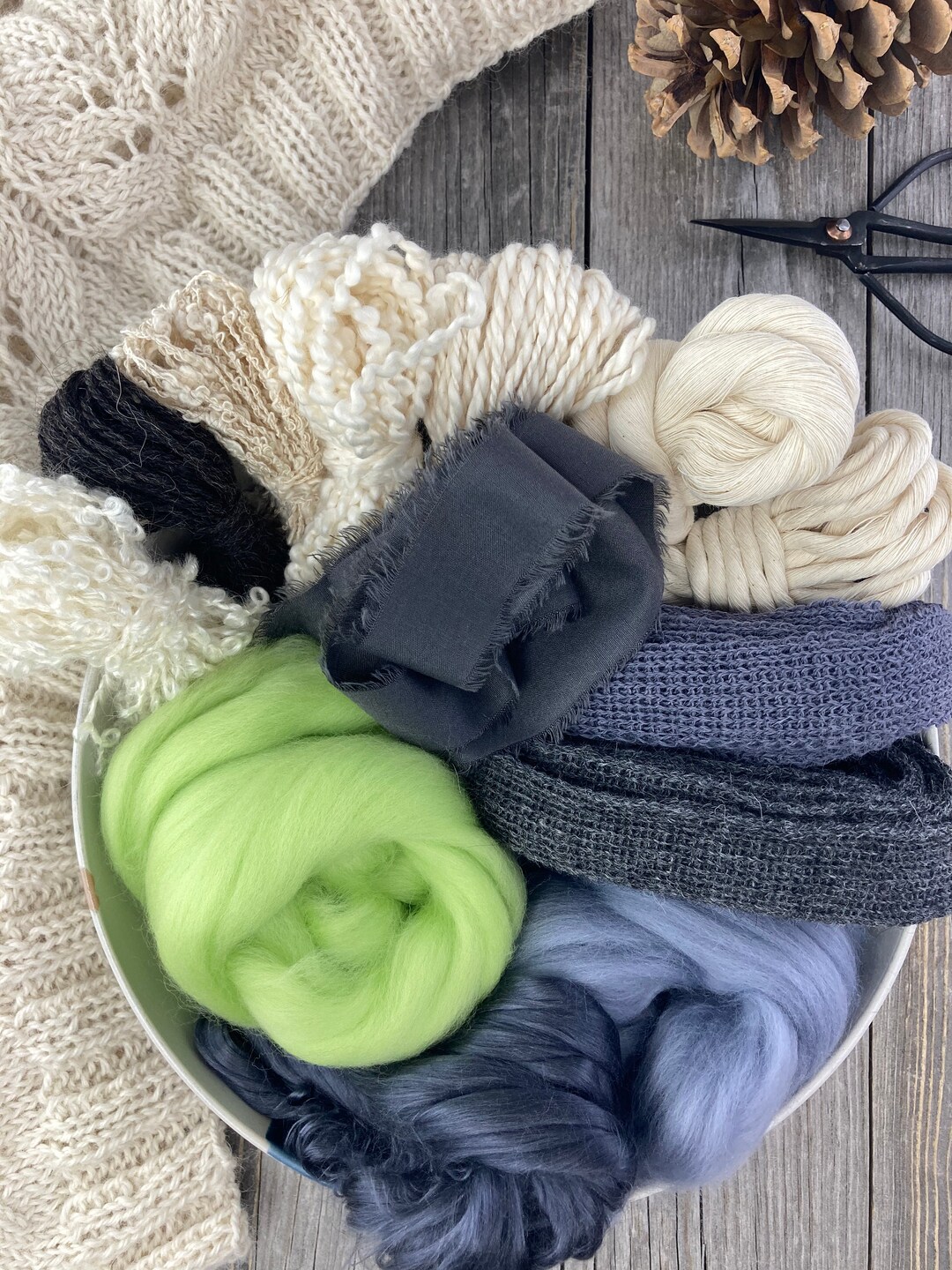 Deluxe Fiber Pack . Multiple Colors Fibers and Yarns . Creatively ...