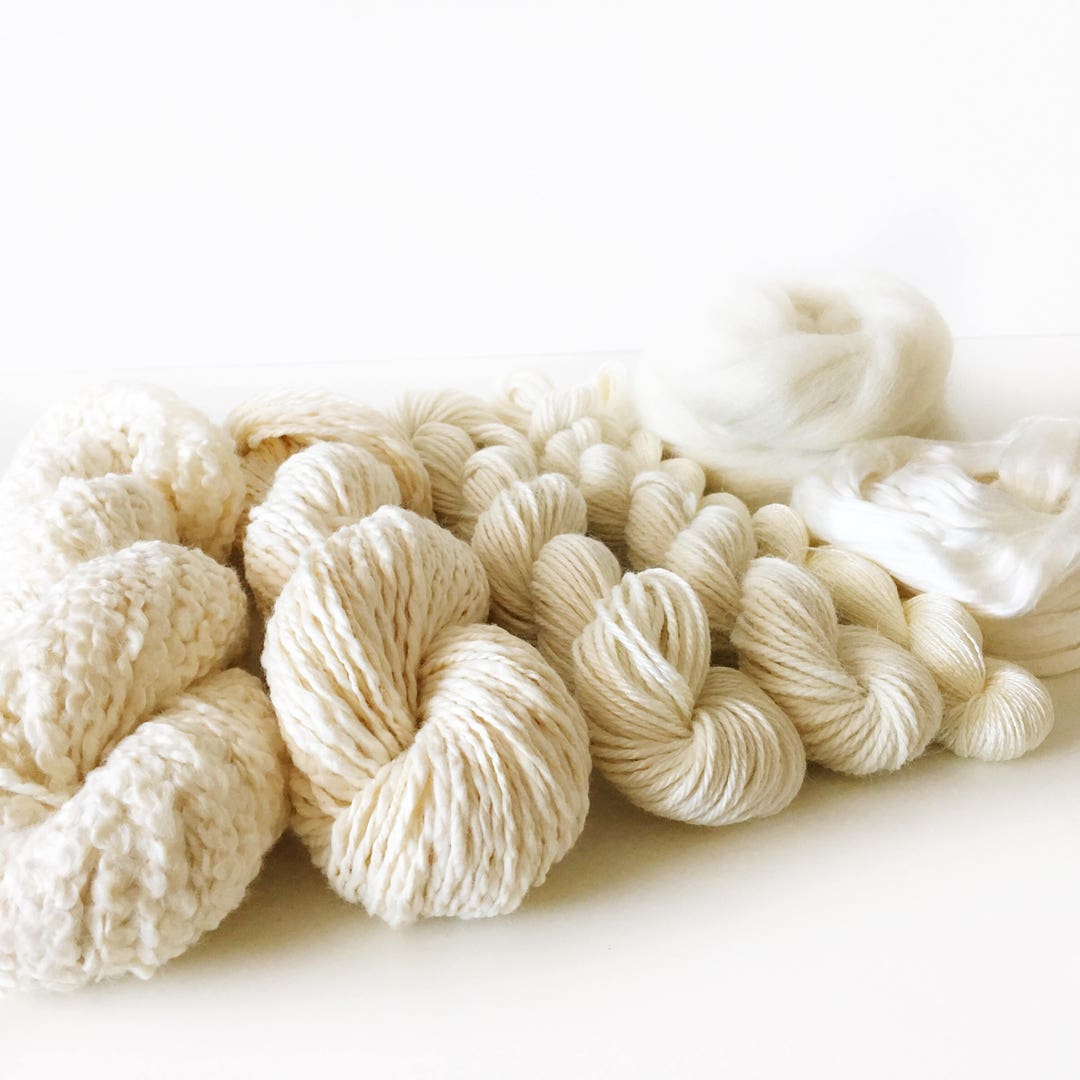 Deluxe Weavers | Dyers Yarn Pack . Natural Undyed Yarns . Crochet ...