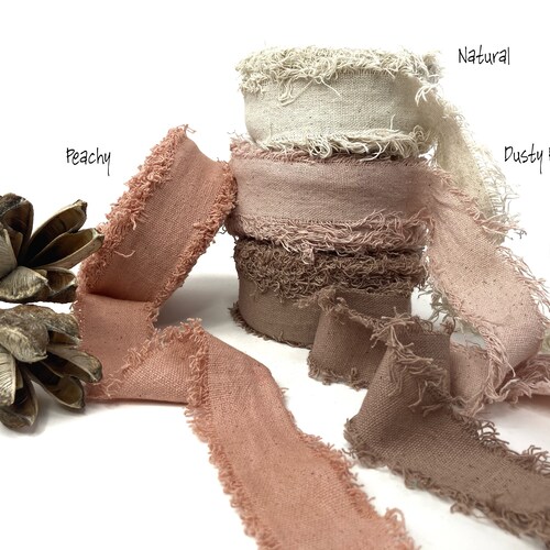 Recycled Fuzzy Cotton Ribbon Wedding Ribbon . Soft Ribbon . - Etsy