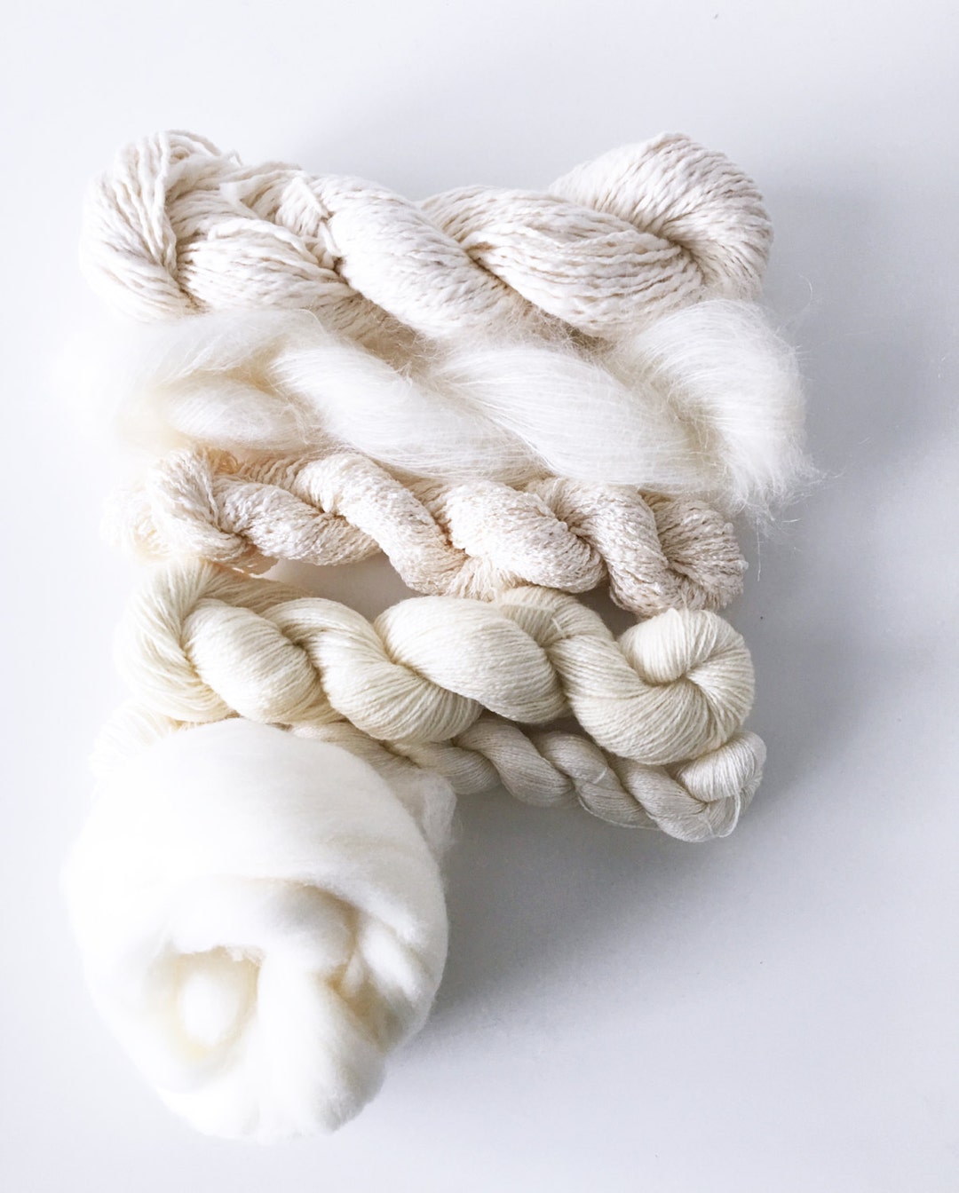 Weavers | Dyers Yarn Pack . Natural Undyed Yarns . Crochet Knitting ...