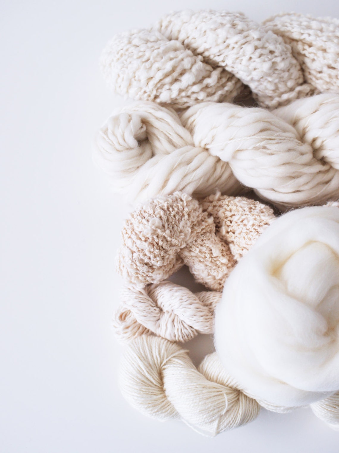 Weavers Dyers Yarn Pack . Natural Undyed Yarns . Crochet - Etsy