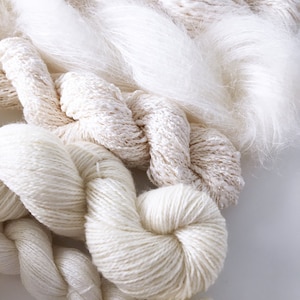 Weavers | Dyers Yarn Pack . Natural Undyed Yarns . Crochet Knitting ...