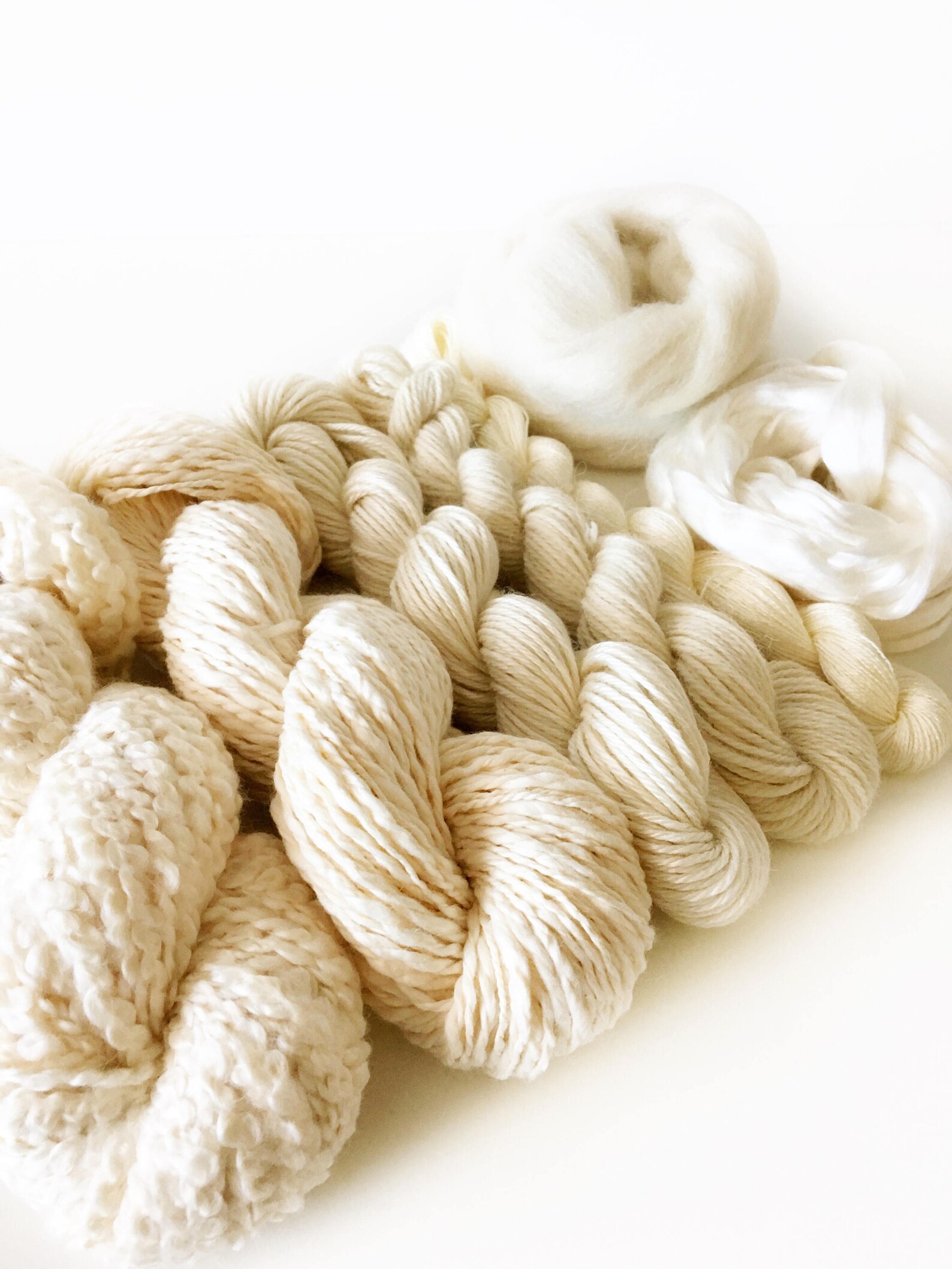 Deluxe Weavers | Dyers Yarn Pack . Natural Undyed Yarns . Crochet ...