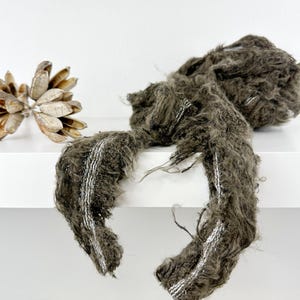 Recycled Yarn . Soft Frayed Edge Yarn . Weaving Supplies . Natural ...