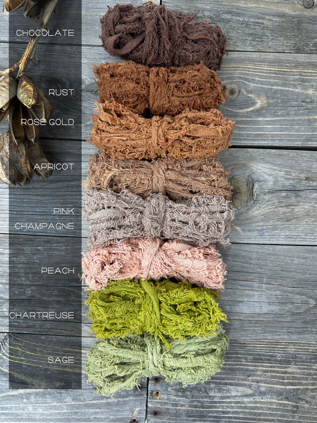 Frizzy Cotton Ribbon . Weaving Supplies . Multiple Colors - Etsy