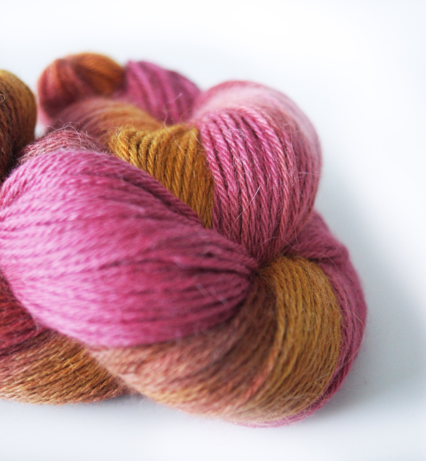 Hand Dyed Yarn Baby Alpaca and Silk . DK . Wild Lilac | Etsy