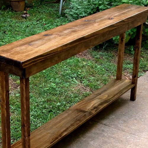 60 Inch Rustic Console Table Extra Narrow Sofa Table Entryway | Etsy 60 Inch Rustic Console Table Extra Narrow Sofa Table Entryway | Etsy