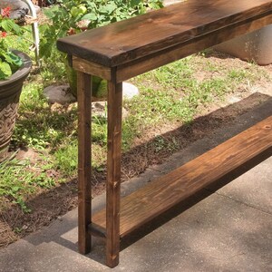 Handmade 72 Inch Console Table Extra Narrow Sofa Table Entryway Hallway ...