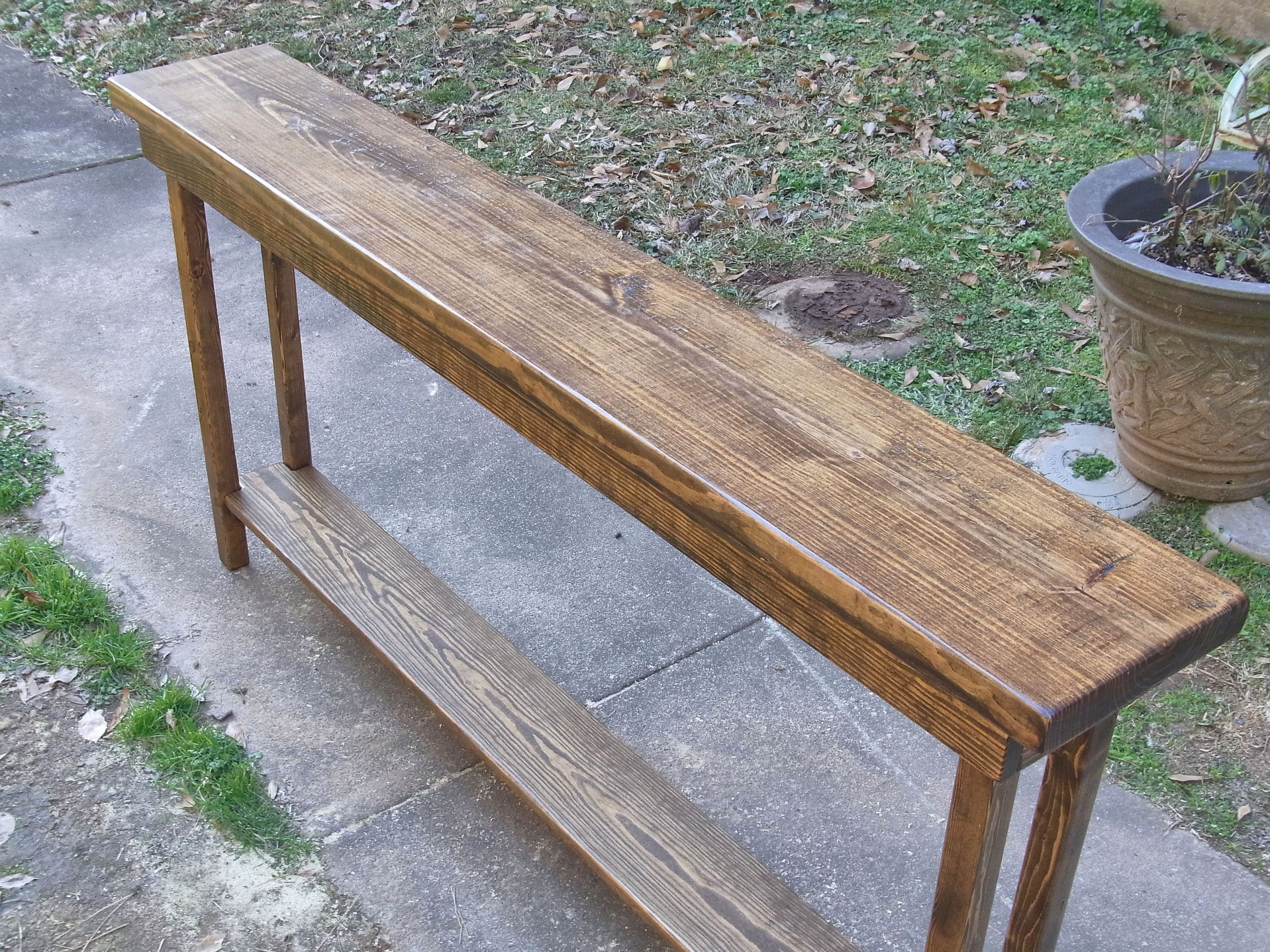 60 Inch Rustic Console Table Extra Narrow Sofa Table Entryway | Etsy