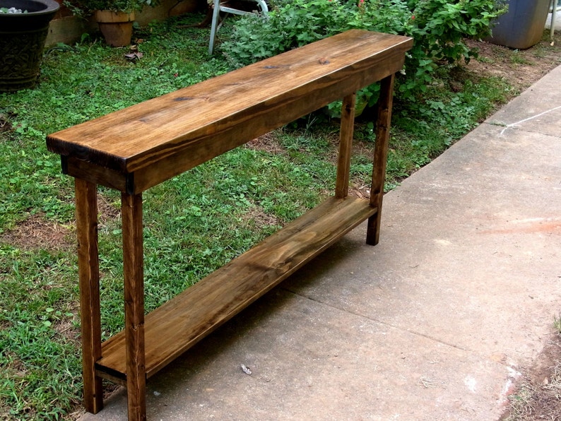 60 Inch Rustic Console Table Extra Narrow Sofa Table Entryway - Etsy 60 Inch Rustic Console Table Extra Narrow Sofa Table Entryway - Etsy