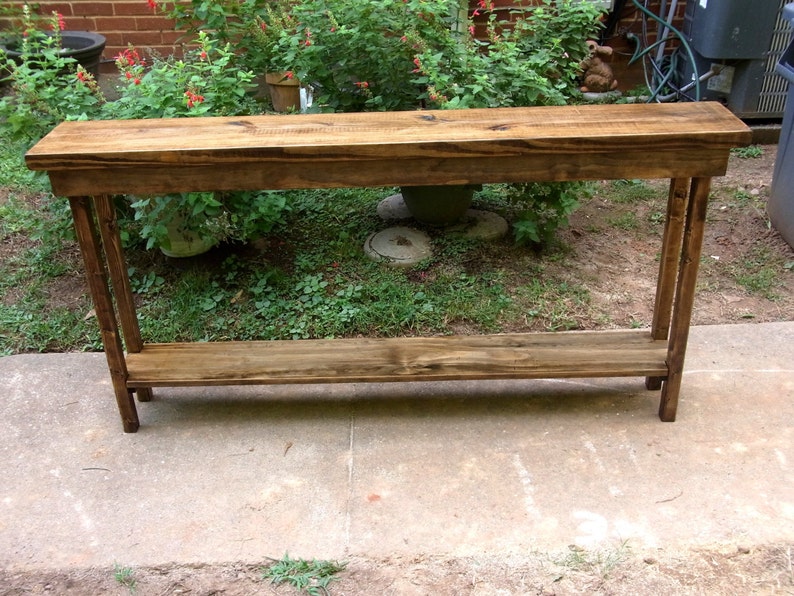 60 Inch Rustic Console Table Extra Narrow Sofa Table Entryway - Etsy 60 Inch Rustic Console Table Extra Narrow Sofa Table Entryway - Etsy