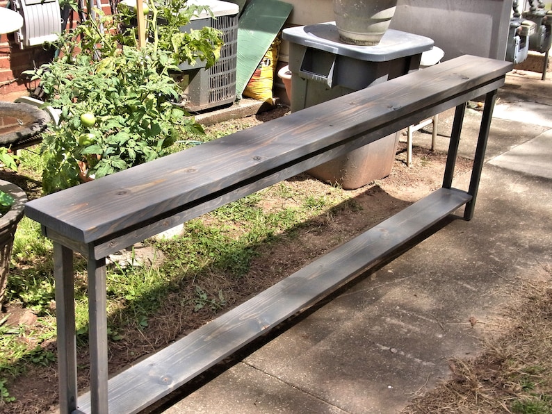 84 Rustic Console Table Extra Narrow Sofa Table Entryway - Etsy