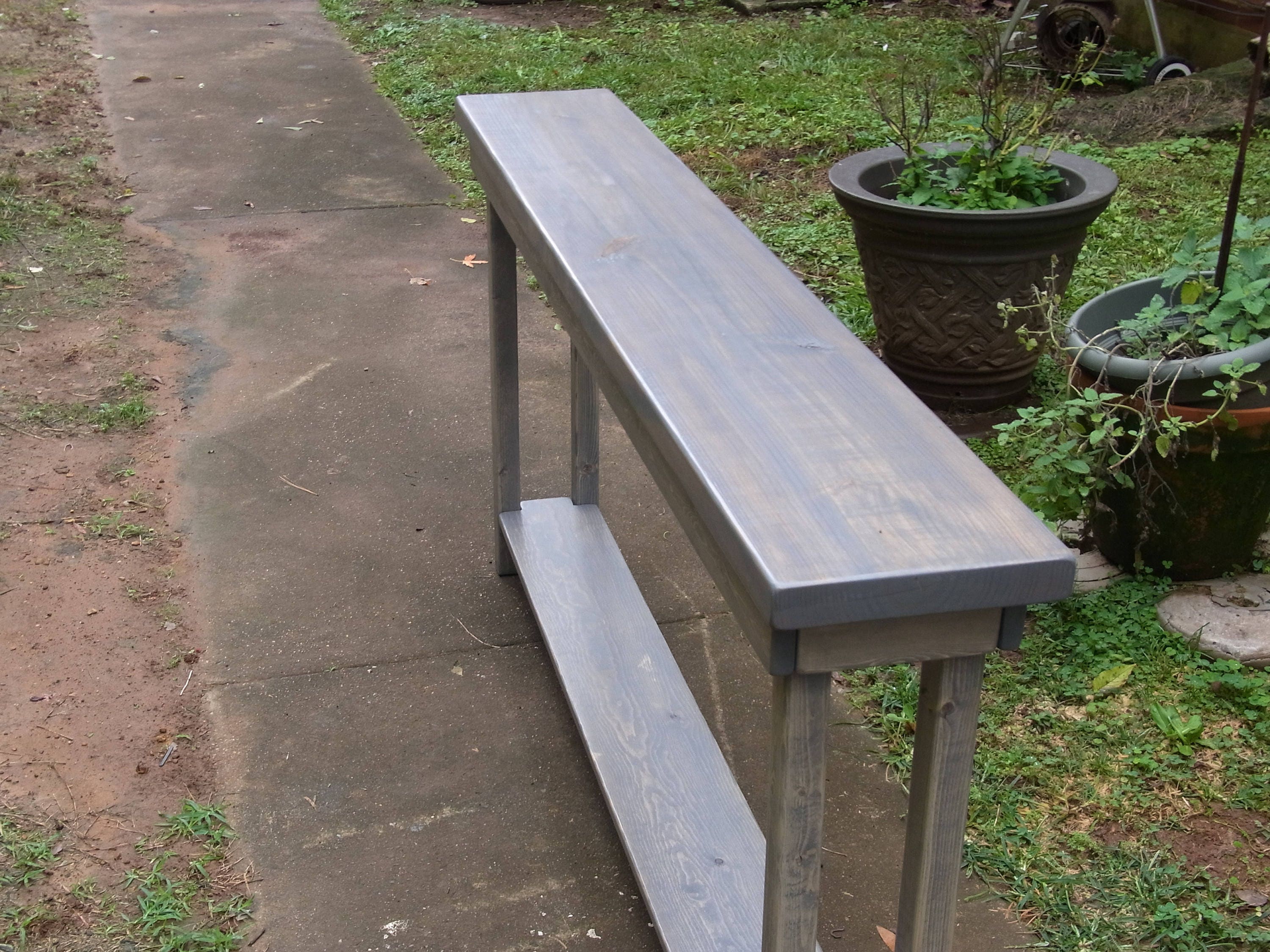 60 Inch Rustic Console Table Extra Narrow Sofa Table Entryway | Etsy