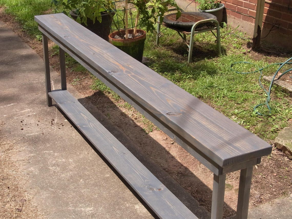 84 Rustic Console Table Extra Narrow Sofa Table Entryway - Etsy