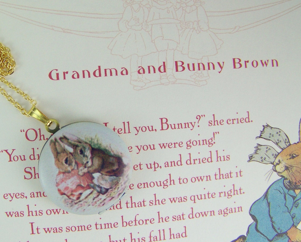Peter Rabbit Locket, Beatrice Potter Bunny, Bunny Locket, Child's ...