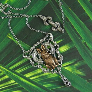Rabbit Necklace, Bunny Necklace, Filigree Necklace, Peter Rabbit, Peter ...