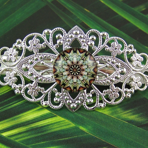 Silver Barrette - Etsy