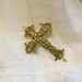 Cross Pin, Shawl Pin, Scarf Pin, Sweater Pin, Crucifix Pin, Flowered ...