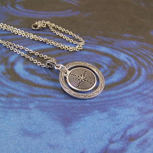 Labyrinth Necklace, Circle of Life Necklace, Ancient Compass Necklace ...