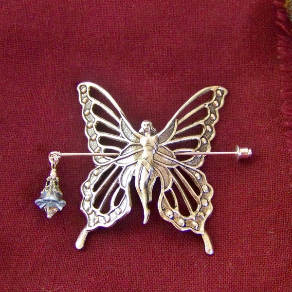 Silver Butterfly Pin - Etsy