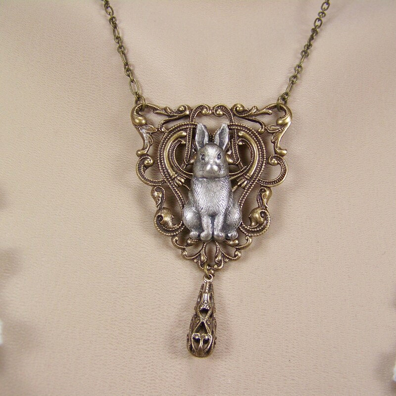 Rabbit Necklace - Etsy