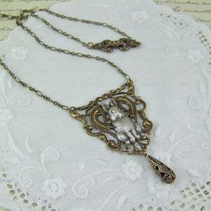 Rabbit Necklace, Bunny Necklace, Silver Rabbit, Filigree Necklace ...