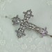 Cross Scarf Pin, Shawl Pin, Flower Cross, Cross Pin, Ornate Cross Pin ...