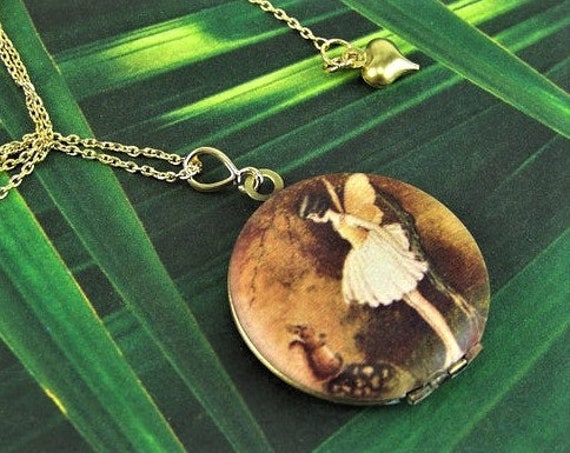 Ballerina Locket Fairy Locket Fairy Garden Locket Squirrel | Etsy