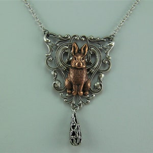 Rabbit Necklace, Bunny Necklace, Filigree Necklace, Peter Rabbit, Peter ...