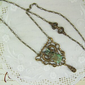 Rabbit Necklace, Bunny Necklace, Verdigris Rabbit, Filigree Necklace ...