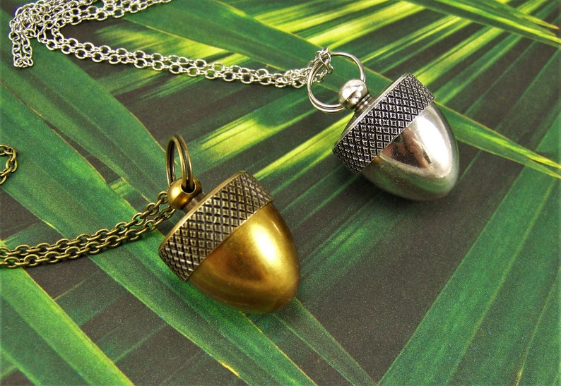 Acorn Necklace, Silver Acorn Necklace, Remembrance Necklace, Good Luck ...