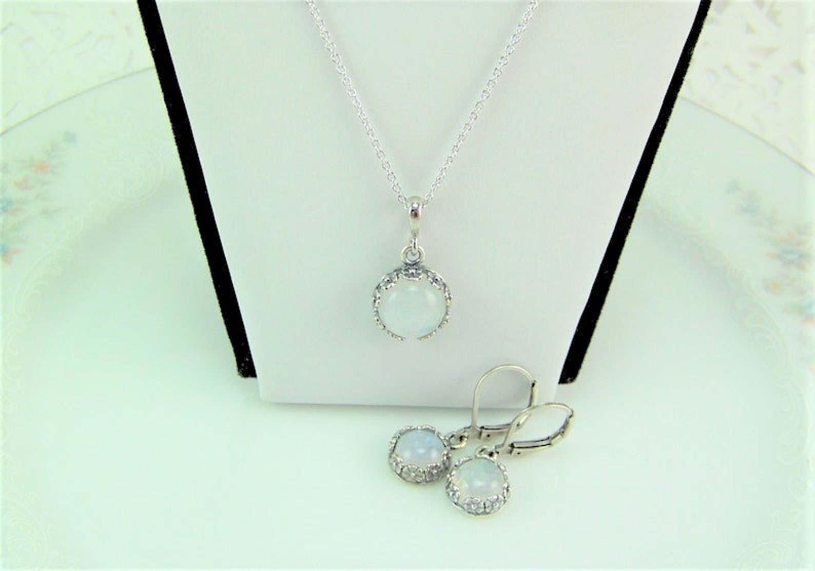 Rainbow Moonstone Set Moonstone Necklace Set AAA Quality | Etsy