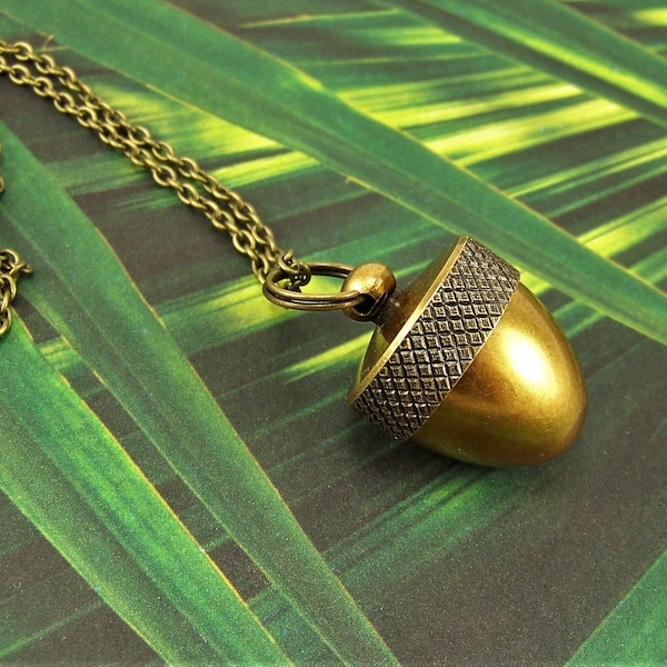 Acorn Necklace - Etsy