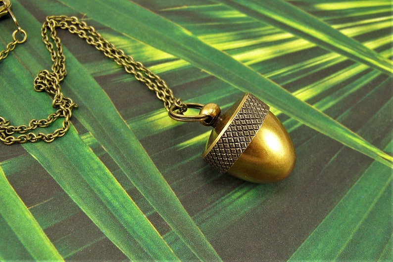 Acorn Necklace Bronze Acorn Necklace Remembrance Necklace - Etsy