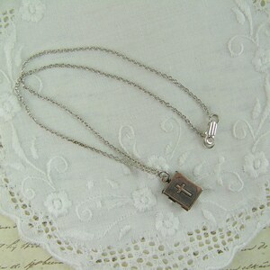 Bible Locket, First Communion Necklace, Cross Locket, Religious Locket ...