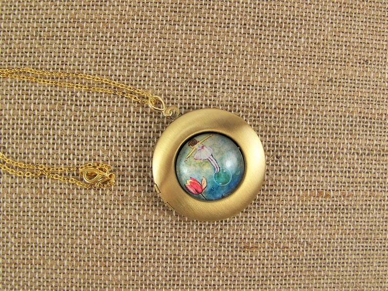 Ballerina Locket Fairytale Locket Fairy Garden Locket | Etsy