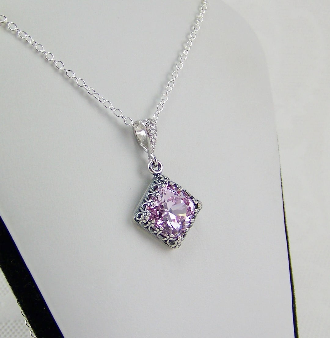 Violet Crystal Necklace, Crystal Violet Crystal, Crown Set Crystal ...