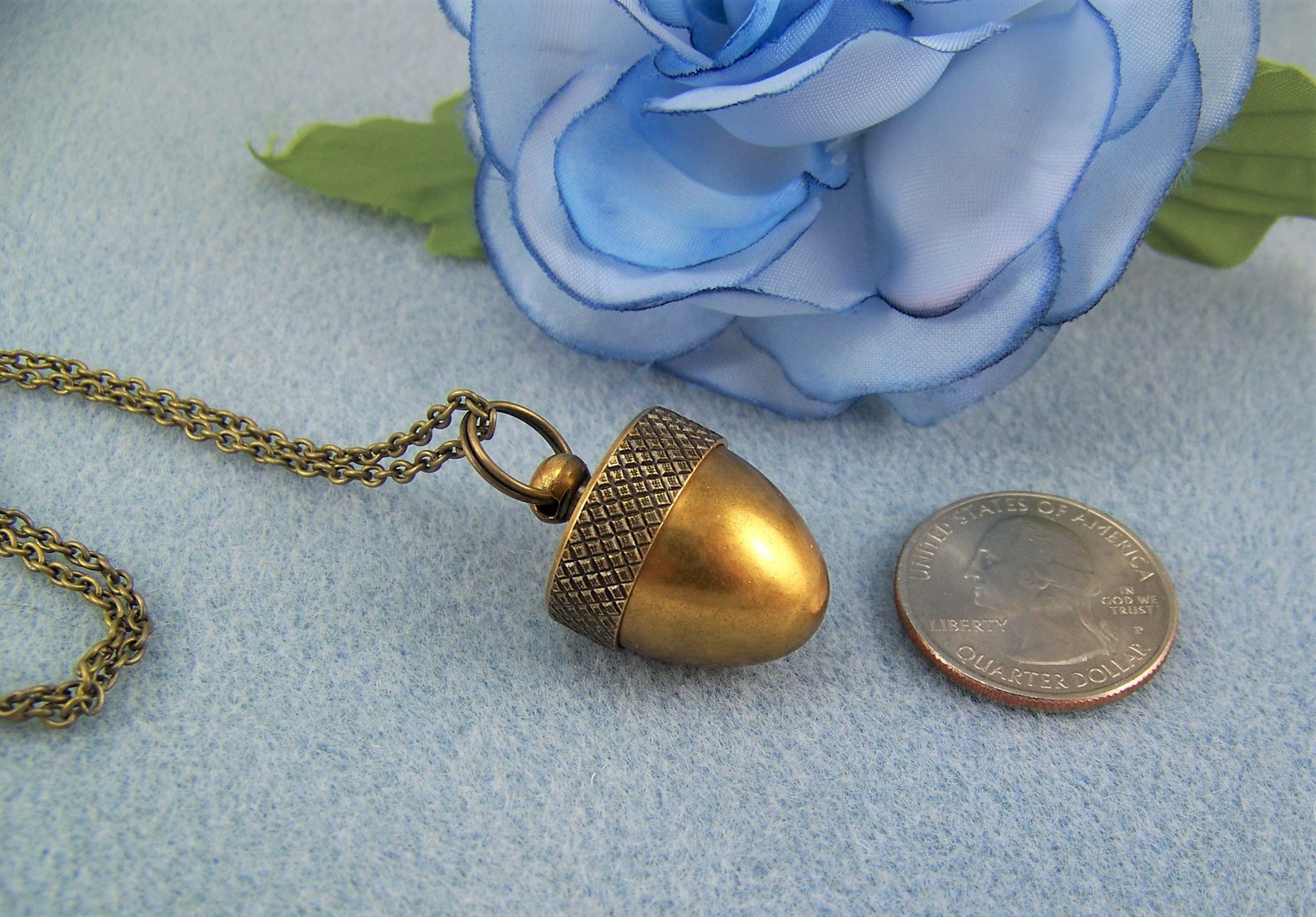 Acorn Necklace Bronze Acorn Necklace Remembrance Necklace - Etsy