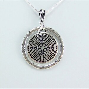 Labyrinth Necklace Circle of Life Necklace Ancient Necklace - Etsy