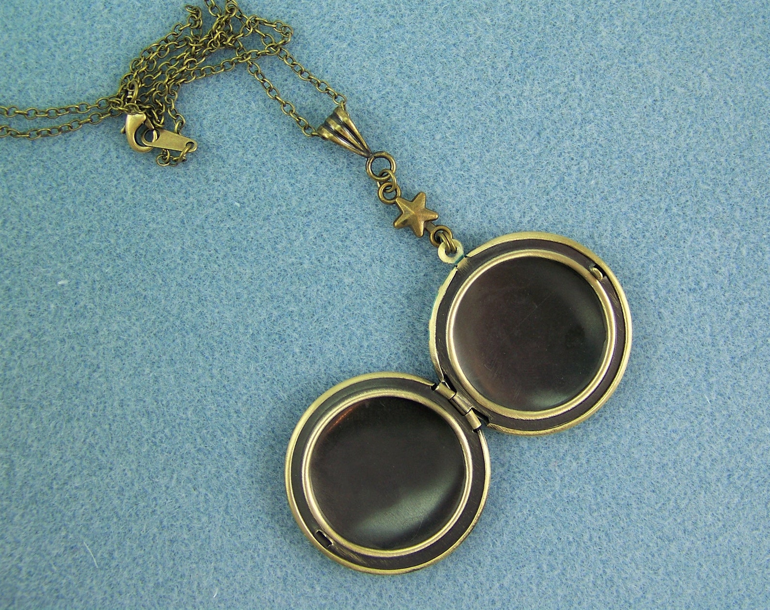 Star Locket Blue Sky Locket Celestial Locket Night Sky - Etsy