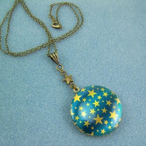 Star Locket, Blue Sky Locket, Celestial Locket, Night Sky Locket ...