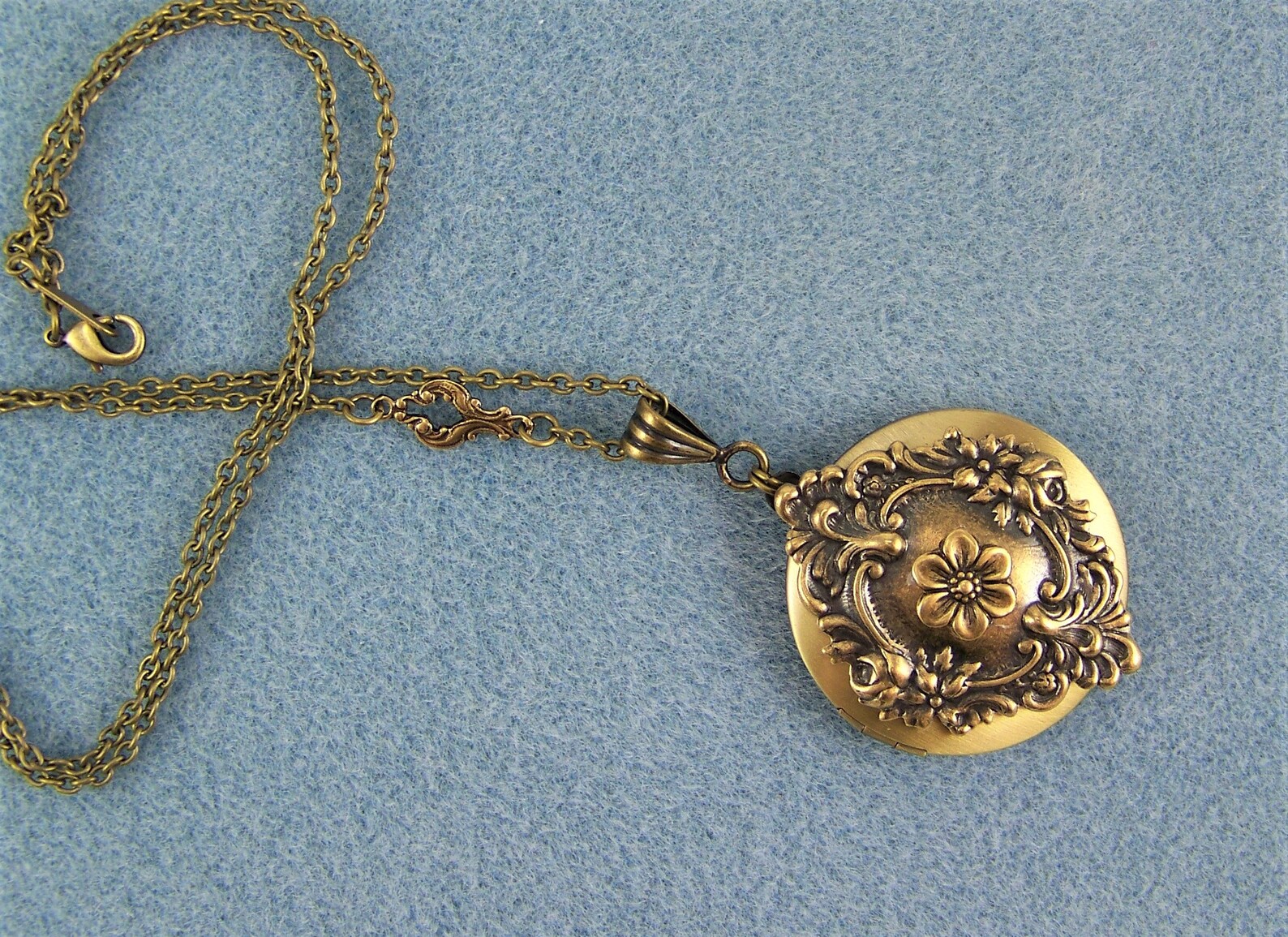 Floral Locket Forget Me Not Locket Rose Designed Locket - Etsy