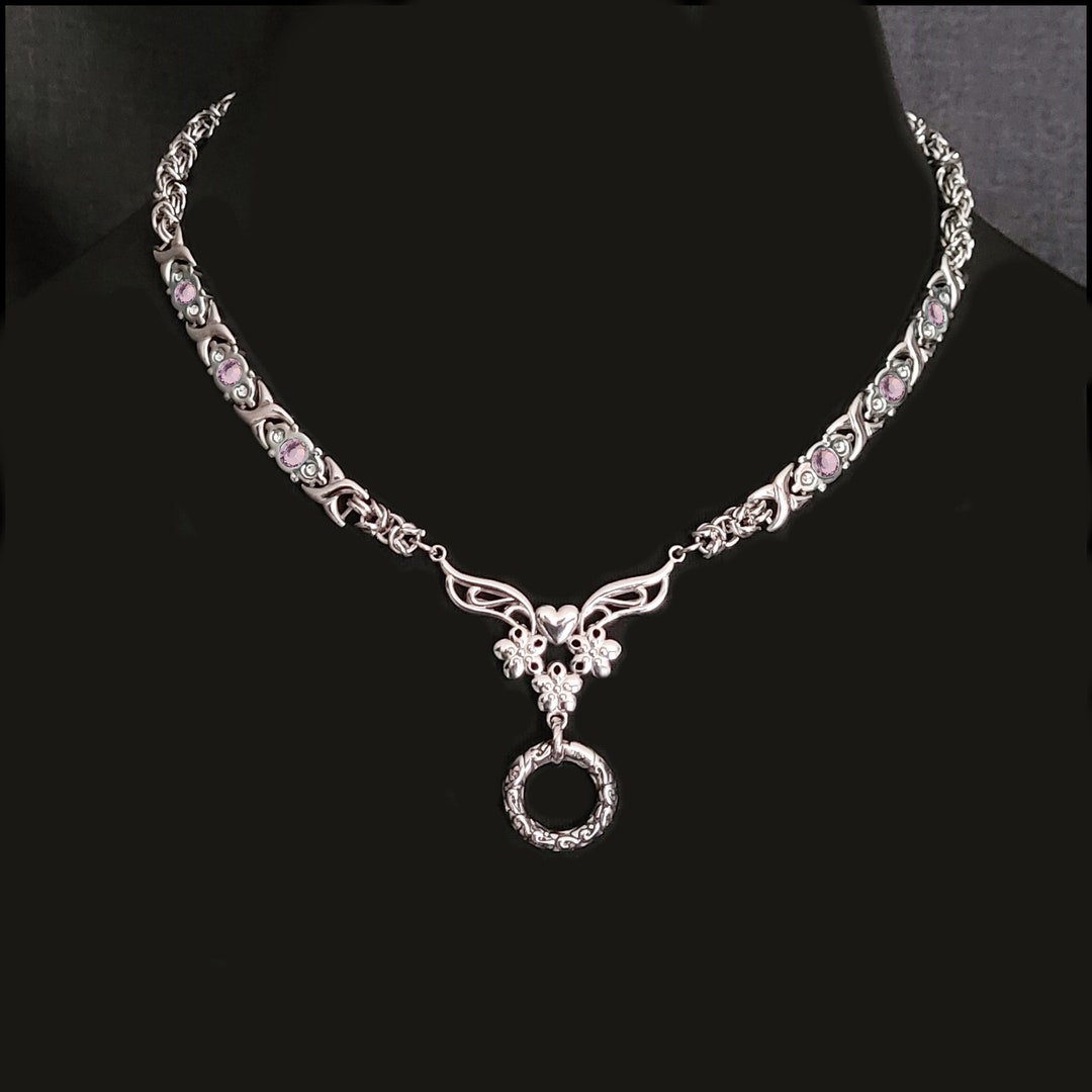 Princess Fiery Passion Discreet Day Collar W/chainmaille and Solid ...