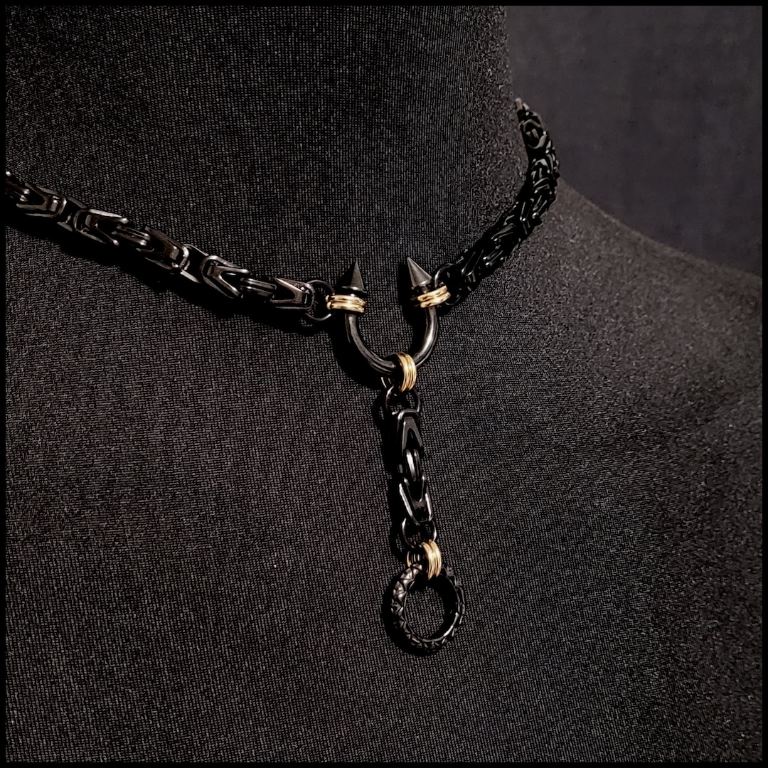 Devil's Delight Golden Passion Discreet Locking Day Collar and Drop ...