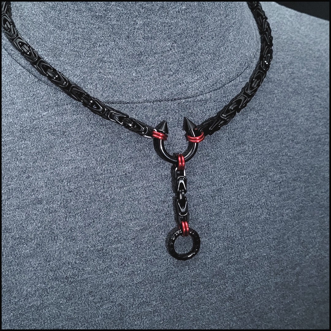 Devil's Delight Fiery Passion Discreet Locking Day Collar and Drop ...